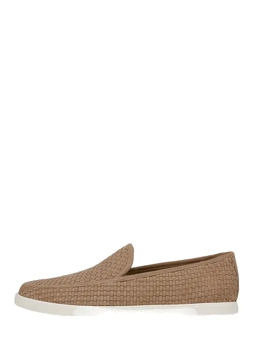 Vince Sonoma Woven Suede Loafer - Natural