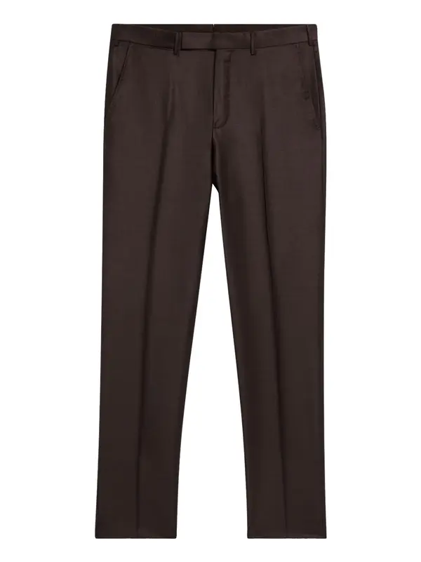 Zegna Trofeo Sharkskin Trousers - Dk Brw Sld