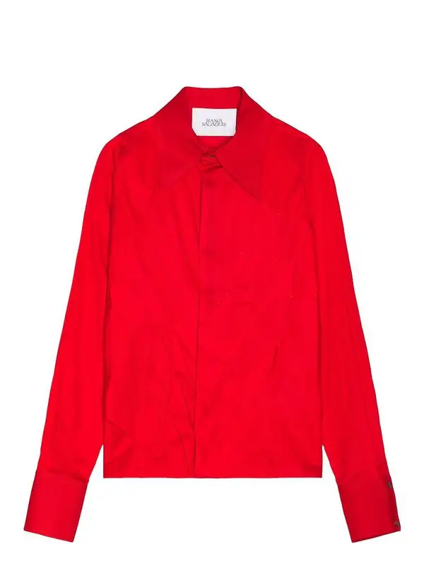 BIANCA SAUNDERS Tucker Shirt In Red - Salsa