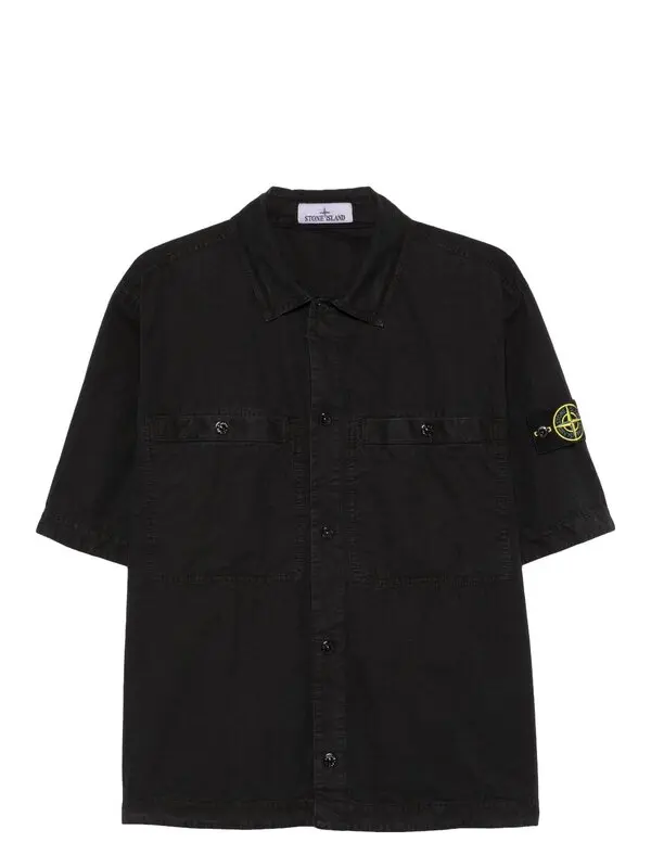Stone Island Compass-badge Shirt - Black