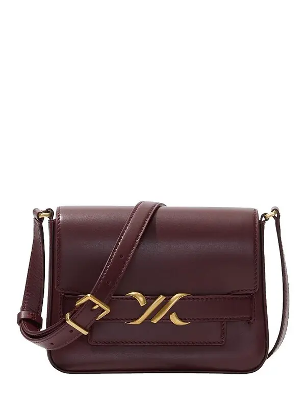 Proenza Schouler Leather Box Bag - Dark Red/gold