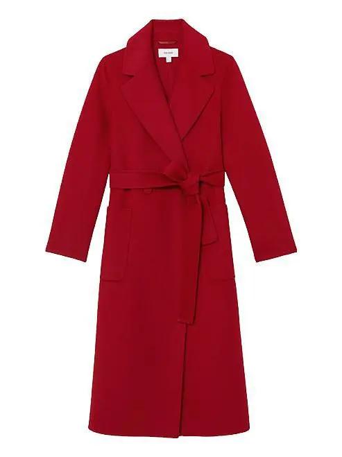 REISS Lucia Wool-blend Coat - Red