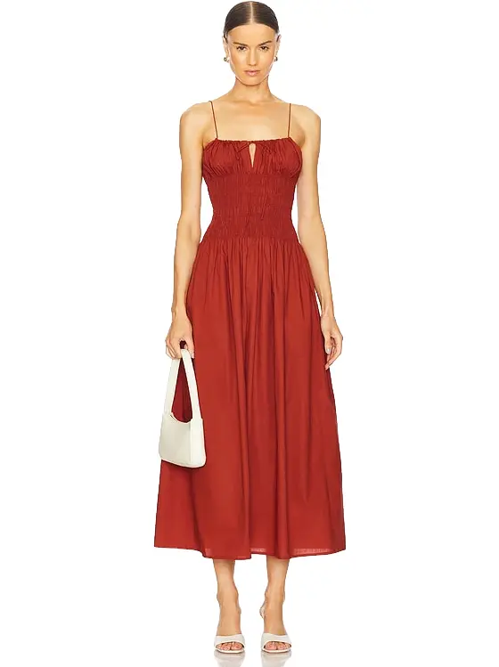 Faithfull The Brand Aya String Midi Dress - Garnet