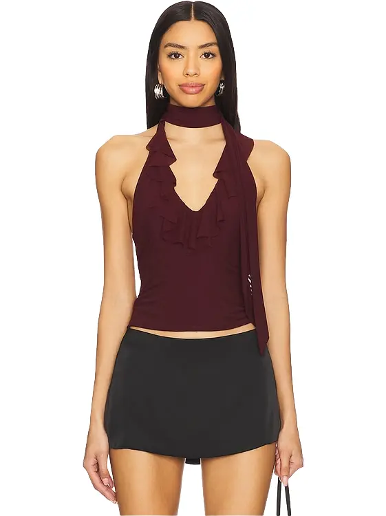 Majorelle Clara Top - Oxblood