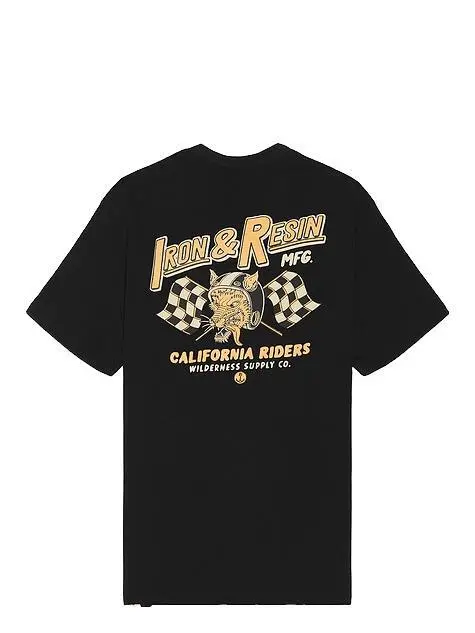 IRON & RESIN California Riders Pocket Tee - Black