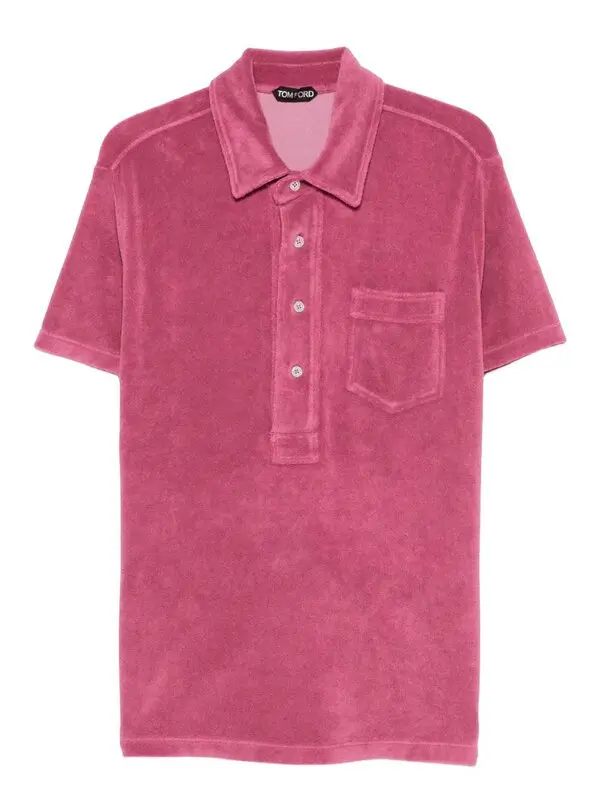 TOM FORD Terry-effect Polo Shirt - Pink