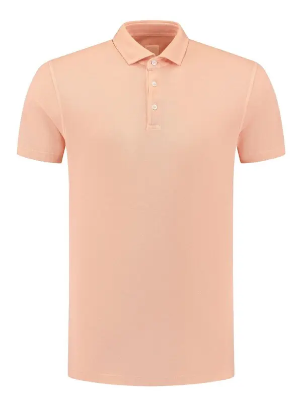 Fedeli Knitted Polo Shirt - Orange