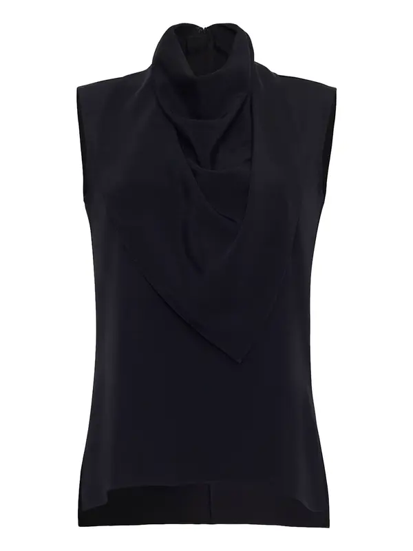 Adam Lippes Silk Top - Black