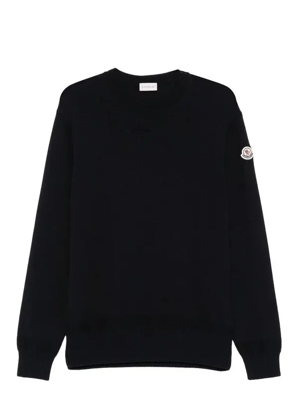 Moncler Logo-patch Sweater - Blue