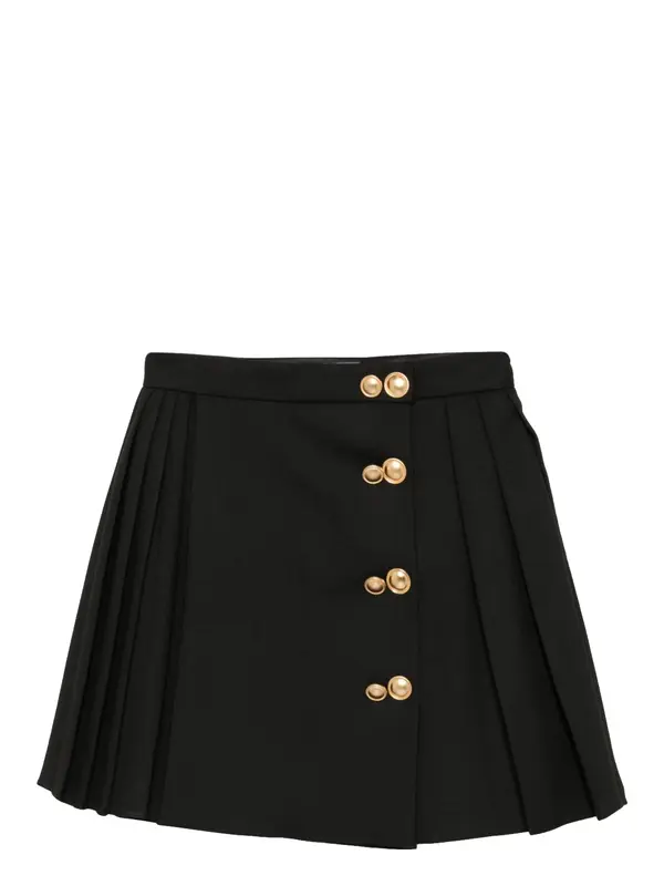 Dice Kayek Wrapped Pleated Mini Skirt - Black