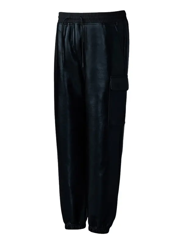Mackage Marvin-m Metallic Double Face Jersey Sweatpants - Black