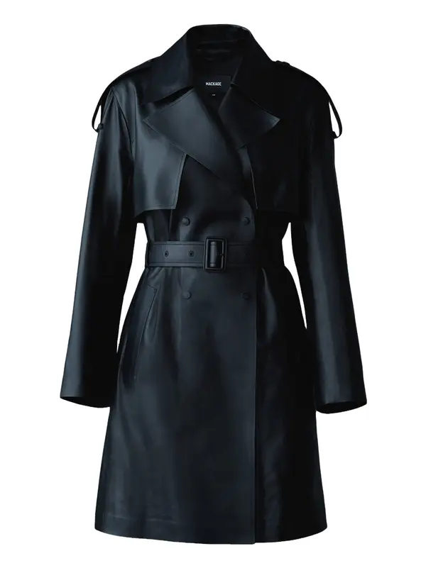 Mackage - Medora Leather Three-Quarter Coat