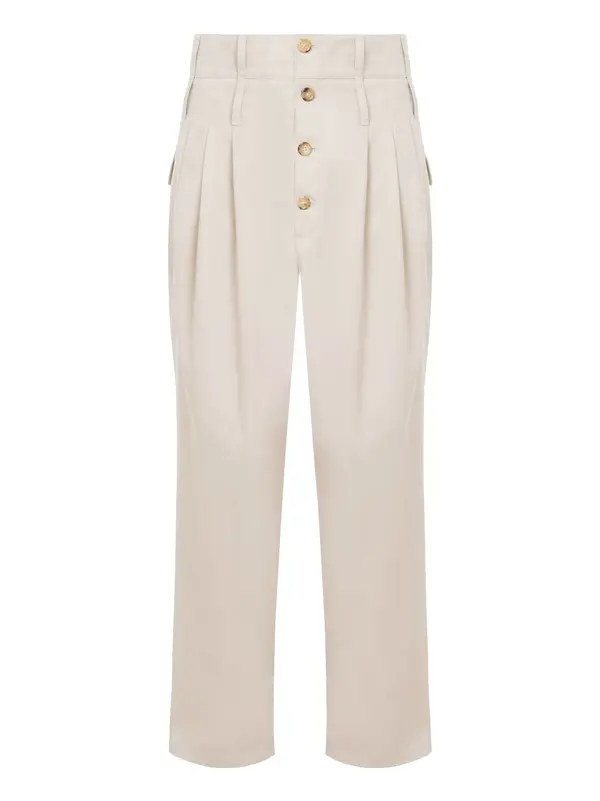 Moschino Double-waistband Trousers - Neutrals