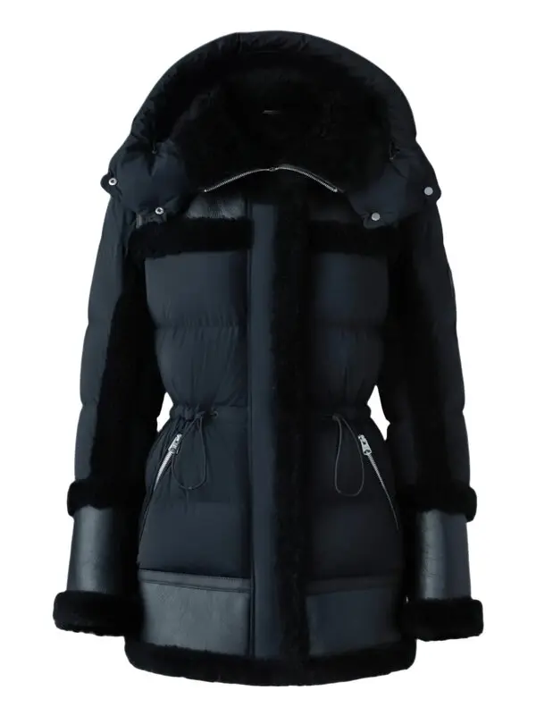 Mackage Lilibeth Shearling Down Parka - Black-black