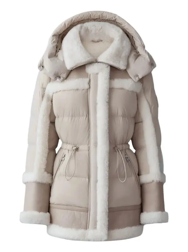Mackage Lilibeth Shearling Down Parka - Trench-natural