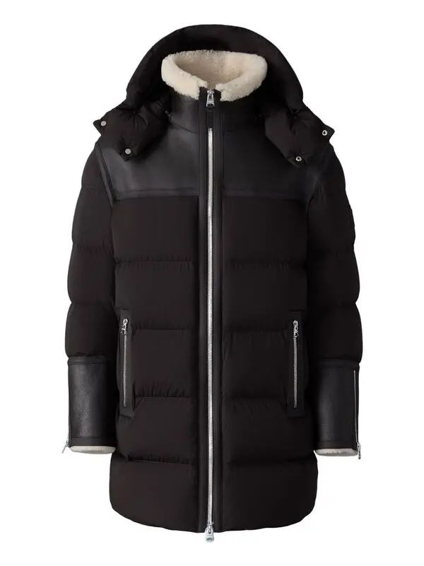 Mackage Nicholas Mixed-media Shearling Down Parka - Coffee-natural