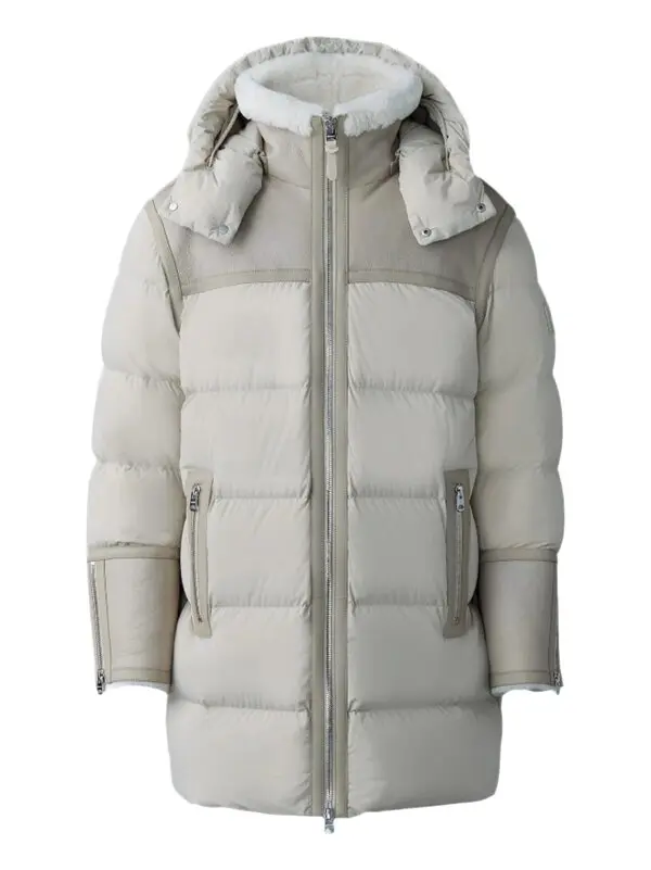 Mackage Nicholas Mixed-media Shearling Down Parka - Trench-natural