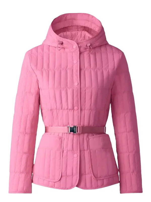 Mackage Light Down Vertical Quilted Jacket - Bright Pink