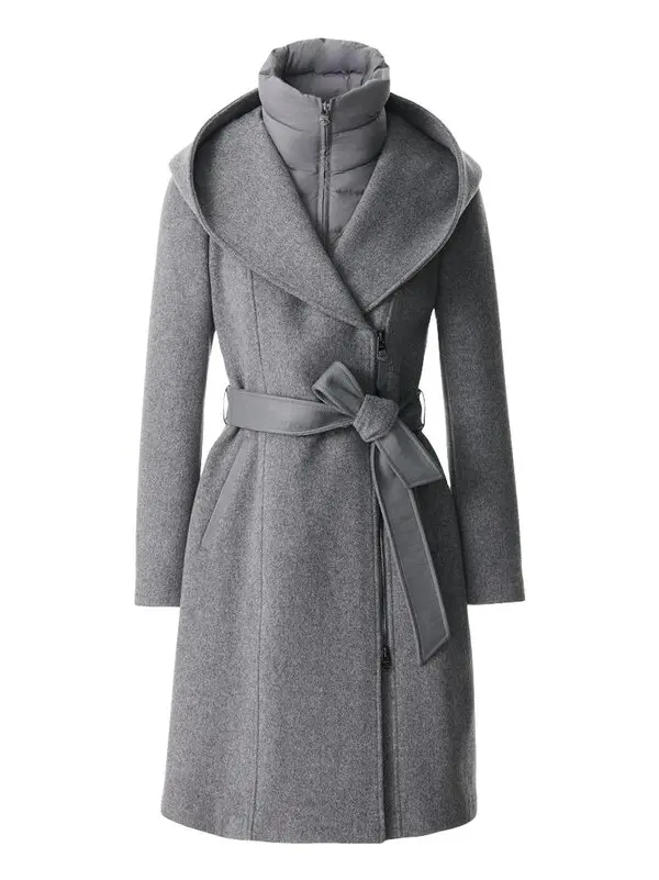 Mackage 2-in-1 Double-face Wool Coat - Carbon Mix