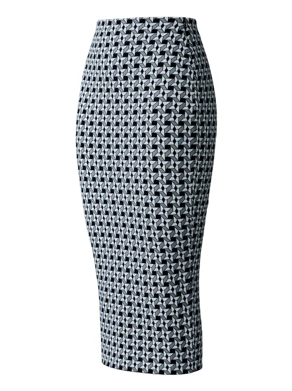 Mackage Jacquard Pencil Skirt - Black