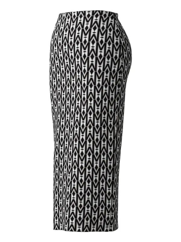 Mackage Jacquard Monogram Pencil Skirt - Black