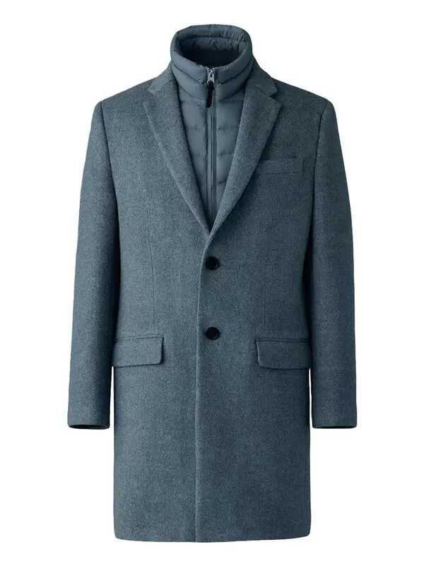 Mackage Skai-slb 3-in-1 Wool Coat With Removable Down Liner - Carbon Mix