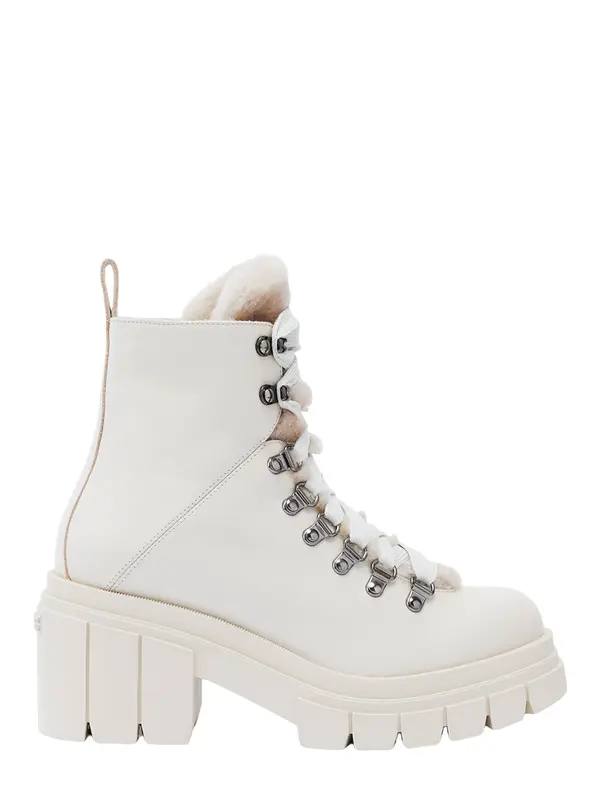 Mackage Summit Shearling-lined Leather Boots - Cream