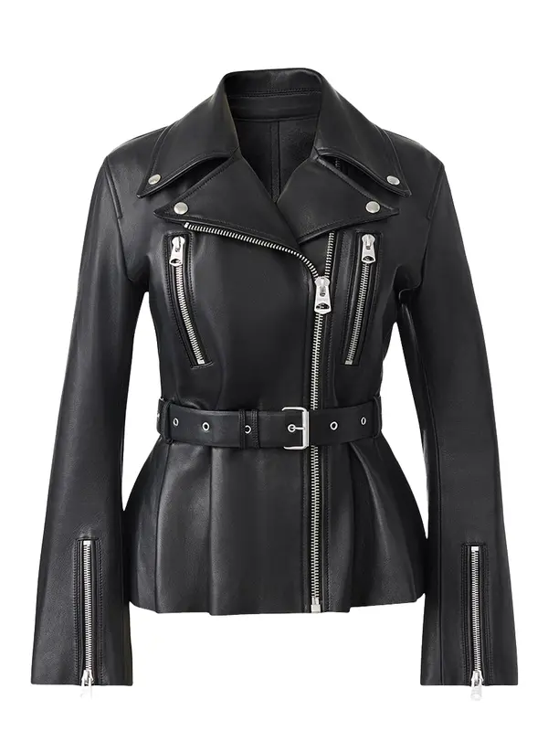 Mackage Abigail Calfskin Biker Jacket - Black