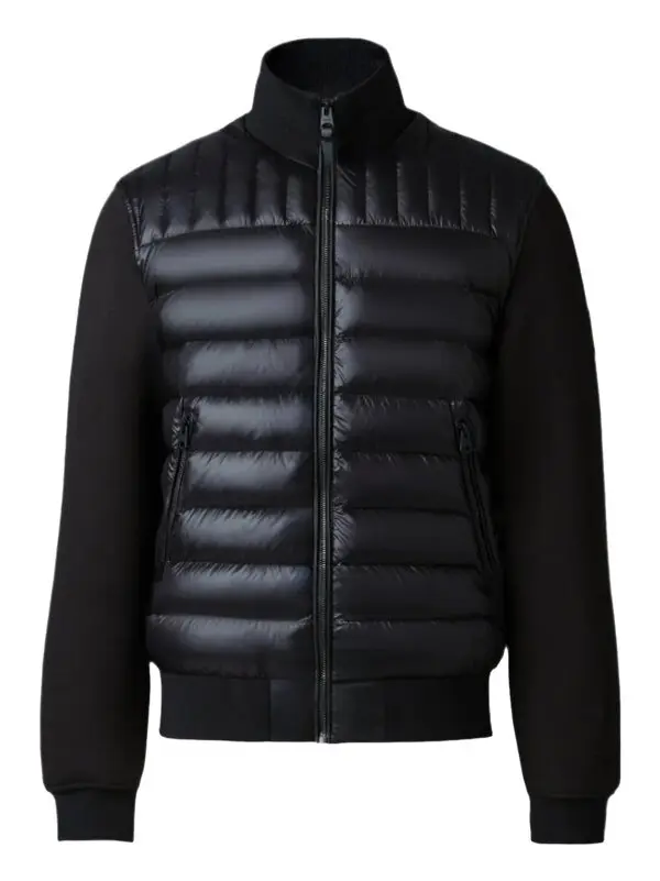 Mackage Nano Down Mixed Media Bomber Jacket - Black