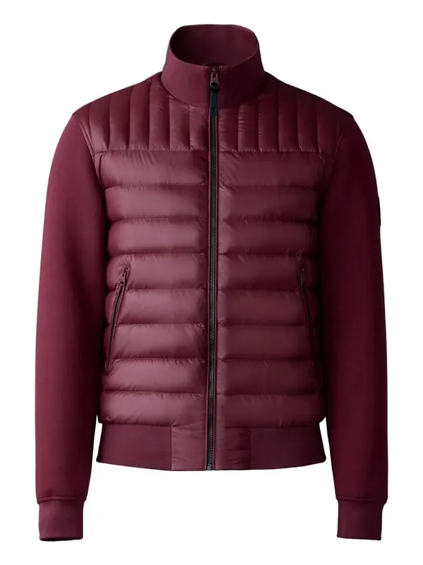 Mackage Nano Down Mixed Media Bomber Jacket - Garnet