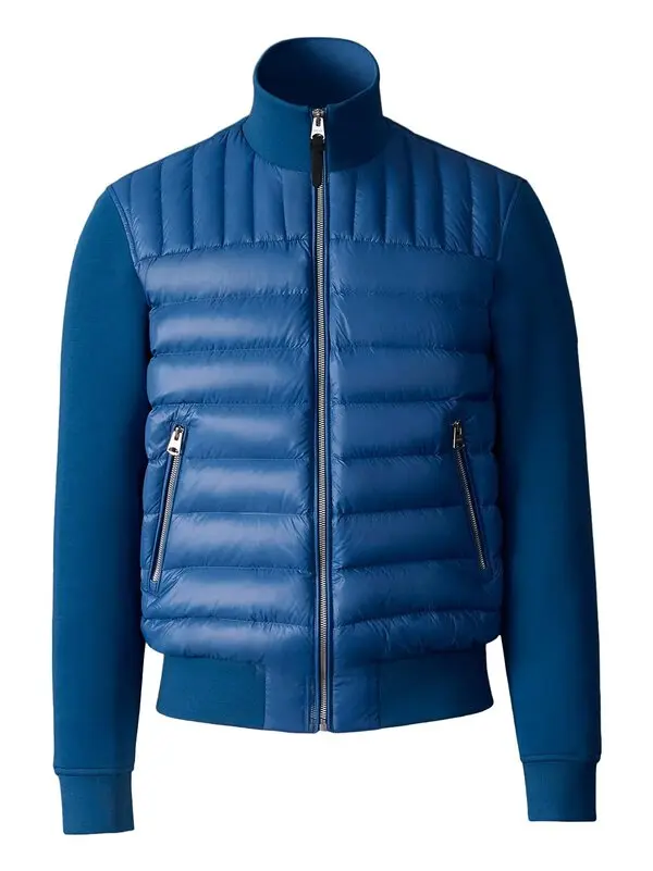 Mackage Nano Down Mixed Media Bomber Jacket - Tide