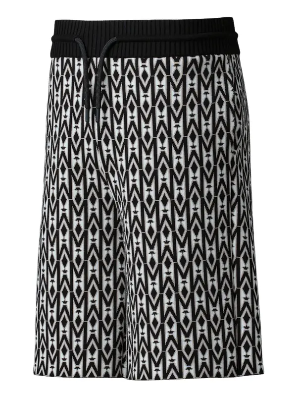 Mackage Jacquard Monogram Knit Shorts - Black