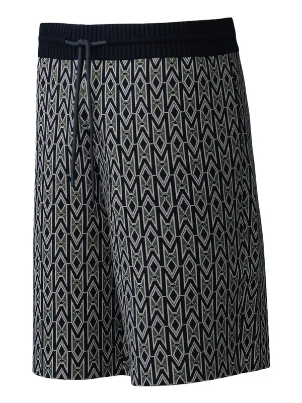 Mackage Jacquard Monogram Knit Shorts - Navy