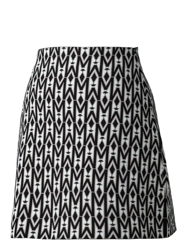 Mackage Jacquard Monogram A-line Skirt - Black