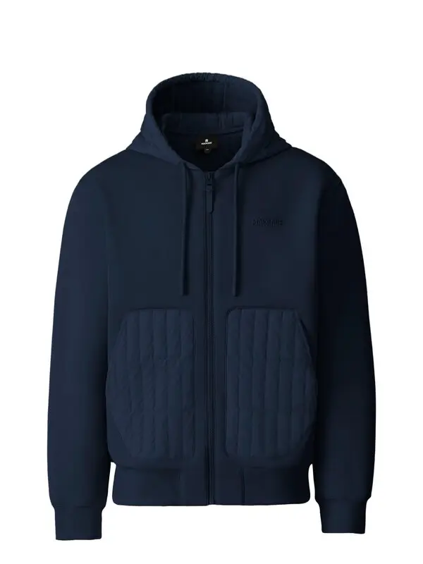 Mackage Cruz Zip-up Quilted Hoodie - Navy