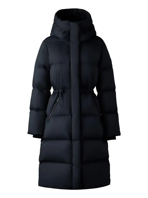 Mackage Ishani-sw Softwash Long Down Coat With Hood - Black