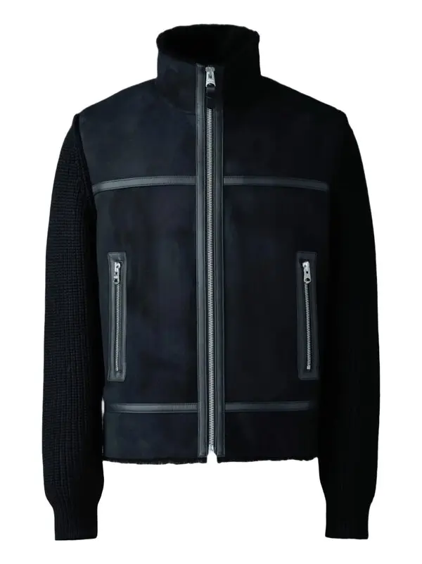 Mackage Jonathan Mixed-media Shearling Jacket - Black