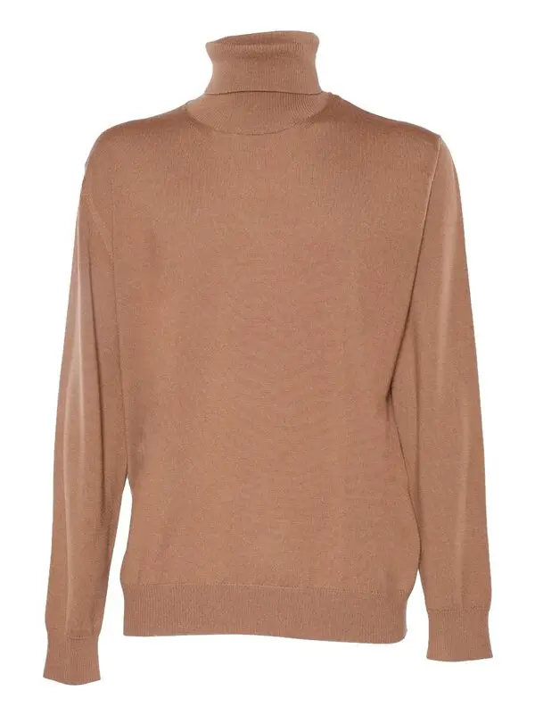 BALLANTYNE High Neck Pullover - Brown