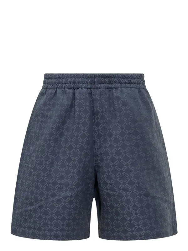 Givenchy Denim Monogram Short Pants - Blue