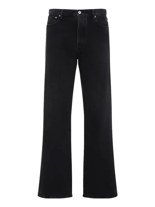 Off-White Diag Relaxed Cotton Jeans - Black