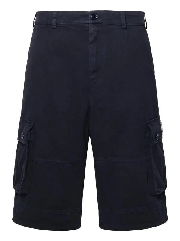 Dolce & Gabbana Cotton Cargo Bermuda Shorts - Navy