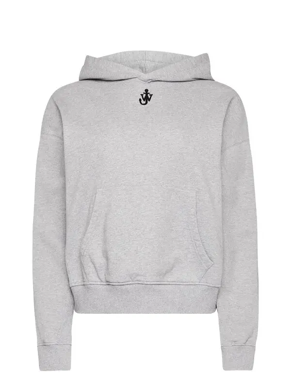 JW Anderson Anchor-embroidered Hoodie - Grey