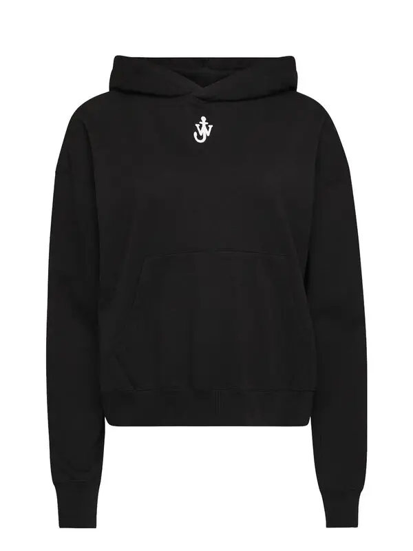 JW Anderson Anchor-embroidered Hoodie - Black