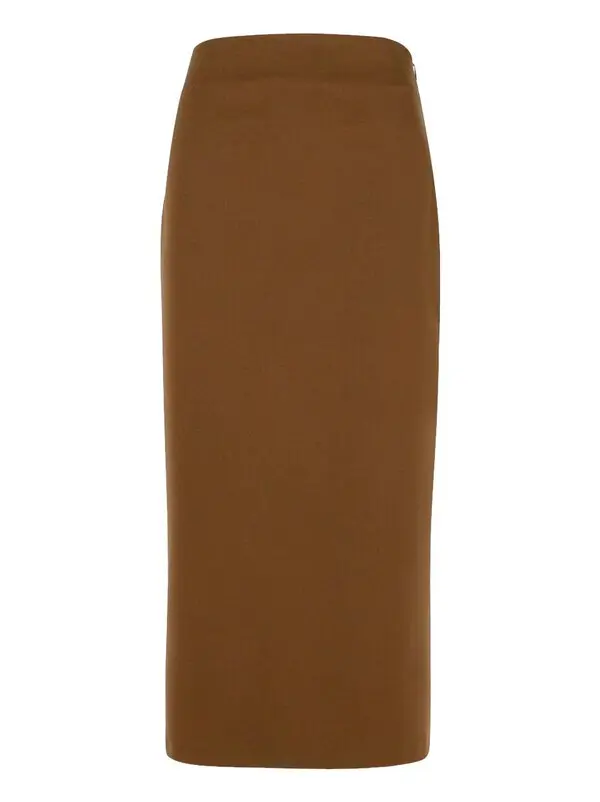 Loulou De Saison Samos Virgin Wool Skirt - Brown
