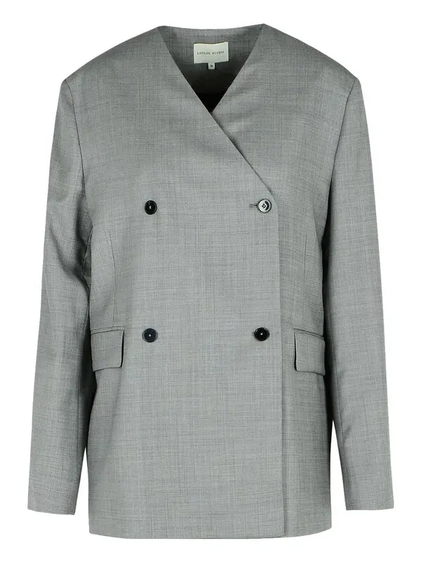 Loulou De Saison Altair Virgin Wool Blazer - Grey
