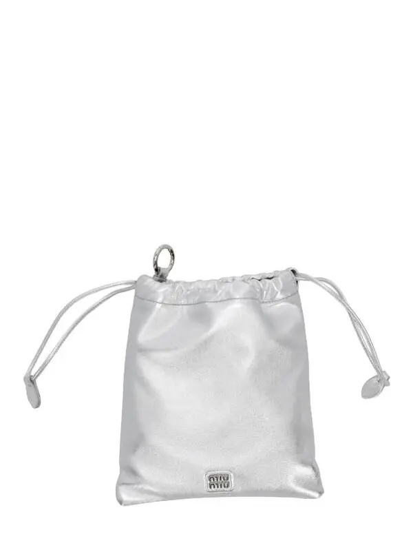 Miu Miu Nappa Leather Pouch - Silver