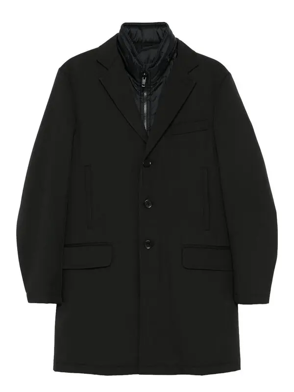 FAY Three-button Coat - Black