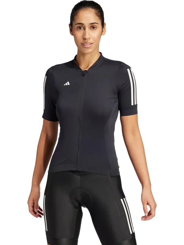 Adidas Tempo 3-stripes Cycling Jersey - Black