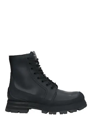 Alexander McQueen Ankle Leather Boots - Black