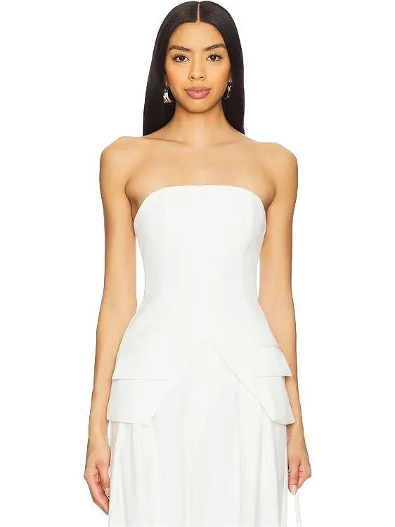 NONCHALANT LABEL Petra Top - White